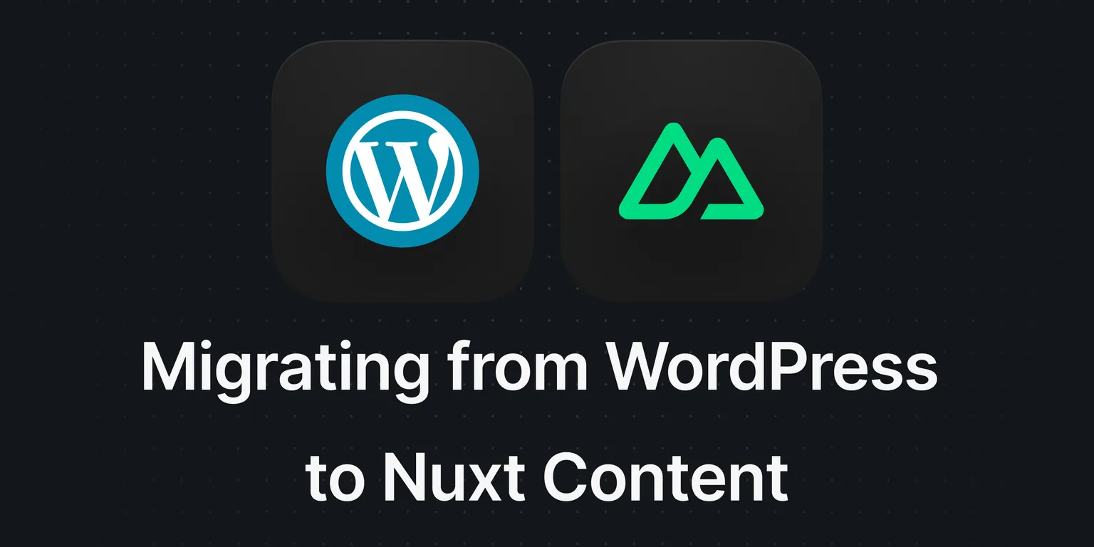 Migrating from WordPress to Nuxt Content | Server Side Up