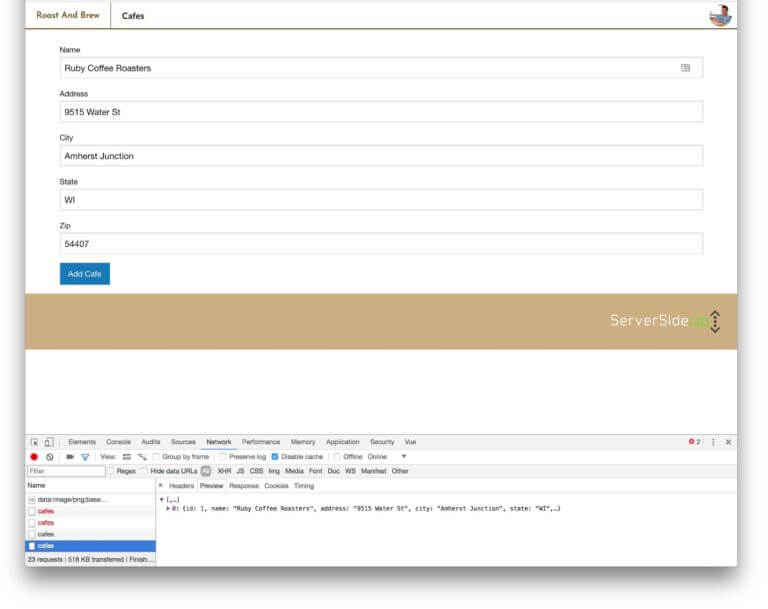 Api Driven Form Submissions With Javascript Vuex And Laravel Server Side Up